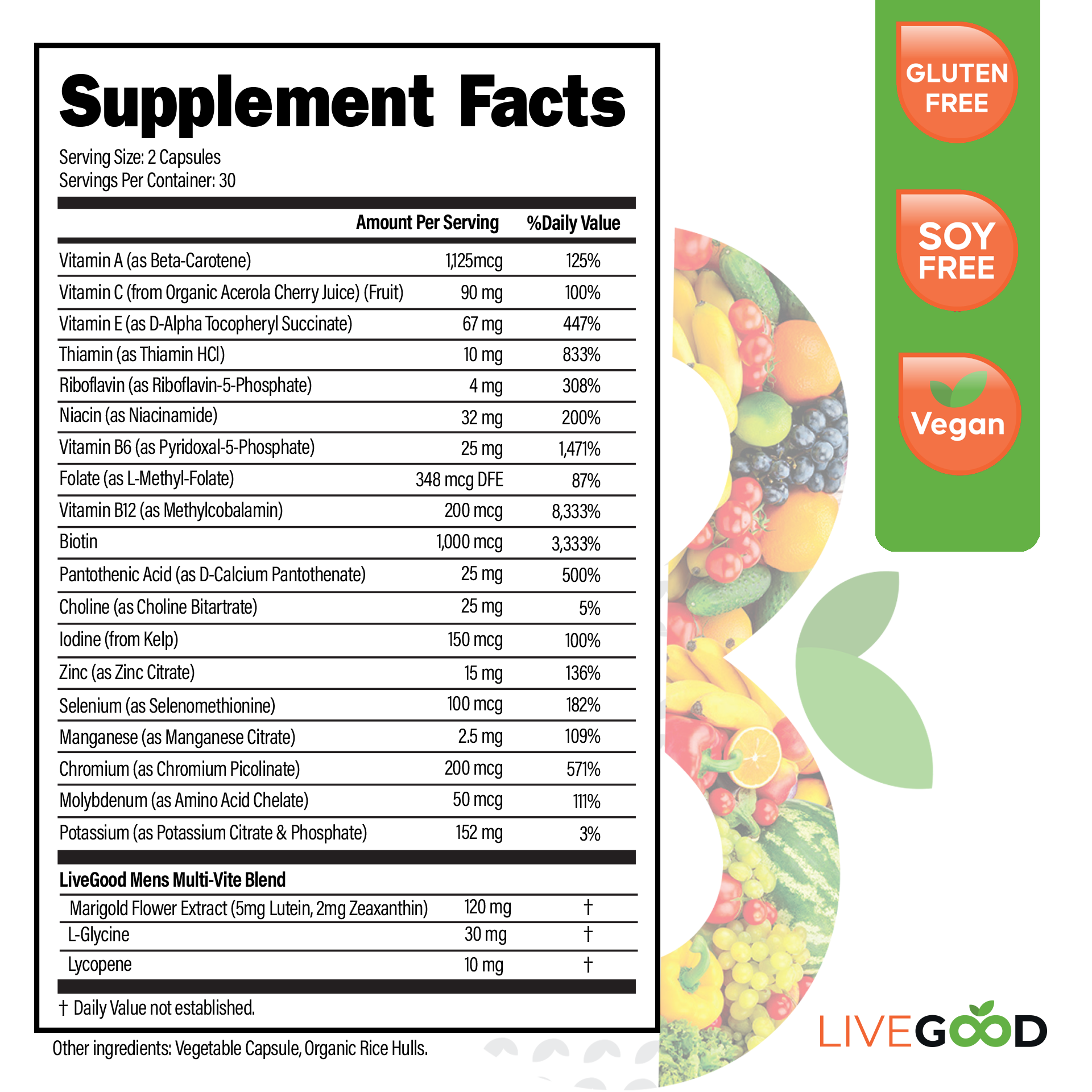 Bio-Active Complete Multi-Vitamin For Men By LiveGood