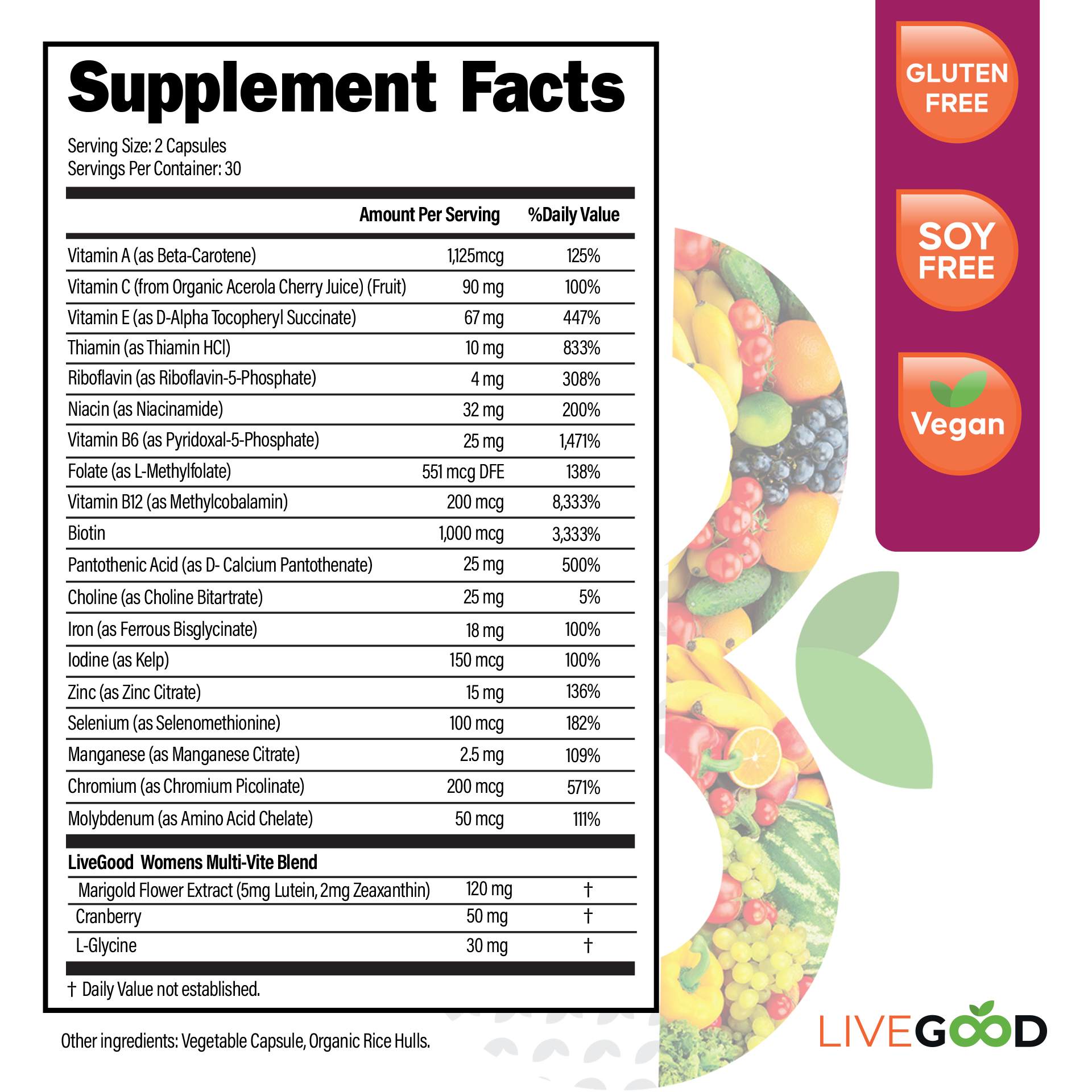 Bio-Active Complete Multi-Vitamin for Women with Iron By LiveGood